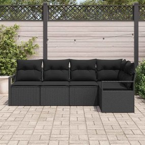 Set pohovek 5 ks Černá polyratan 3346383