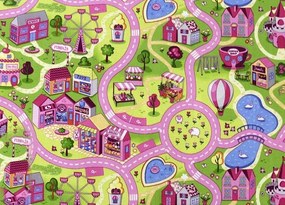 Dětský kusový koberec silnice Sweet Town-140x200