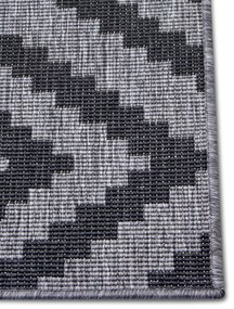 NORTHRUGS - Hanse Home koberce Kusový koberec Twin-Wendeteppiche 105466 Night Silver – na ven i na doma - 80x250 cm