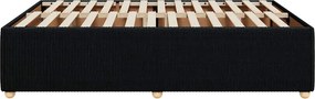 Rám postele bez matrace černý 140 x 190 cm textil 3284937