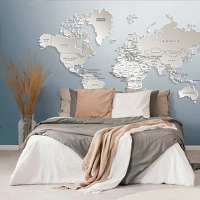 Tapeta mapa světa v originálním provedení - 225x150 cm