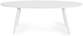 Bílý kovový zahradní konferenční stolek Bizzotto Space 119 x 58 cm