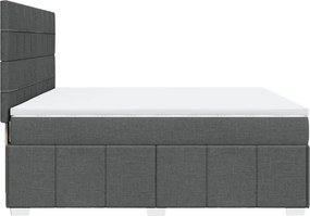 Box spring postel s matrací tmavě šedá 180x200 cm textil 3294048