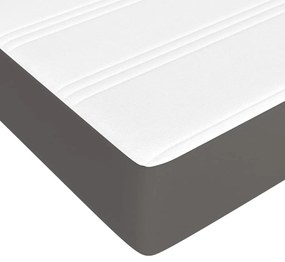 Taštičková matrace šedá 140 x 200 x 20 cm umělá kůže - Default Title