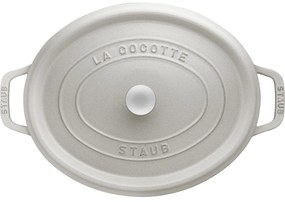 Staub Cocotte hrnec oválný 23 cm/2,3 l bílá lanýžová, 11023107