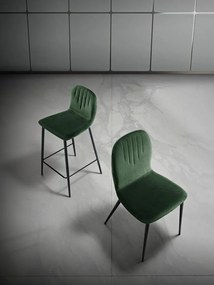 Max Home Moderní židle Musa vzorník tkaniny: crystal 06, nohy: kovové trubkovité Bianco RAL 9010
