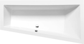 Polysan Polysan, ANDRA R asymetrická vana 180x90x45cm, bílá, 78771