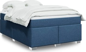 vidaXL Box spring postel s matrací 140x200 cm textil [3285137] Barva: Modrá