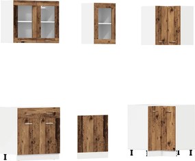 11dílná sada kuchyňských skříněk "Lyon" staré dřevo, umělé dřevo 3328577