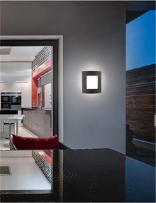 NV 713514 Venkovní nástěnné svítidlo ZENITH tmavě šedý hliník bílý akrylový difuzor E27 1x12W 220-240V bez žárovky IP44 - NOVA LUCE