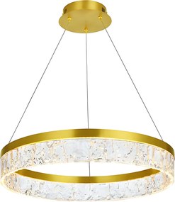 Toolight Toolight, LED závěsné osvětlení 50cm, 31W, 3000K, LHJ046-CP, zlatá lesklá, OSW-50021