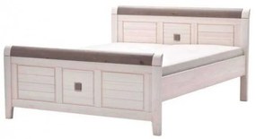 Dřevěná postel borovice Malmo 140x200 Celobílá