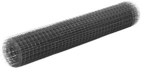 Pletivo ke kurníku ocel PVC vrstva 10 x 1 m šedé 143640