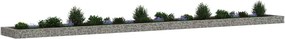 Gabionový vyvýšený záhon pozinkovaná ocel 800 x 100 x 20 cm 151317