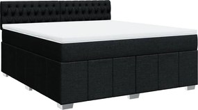 Box spring postel s matrací černá 180x200 cm textil 3287156