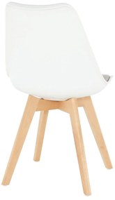 Jídelní židle Ambany (bílá + béžová). 744572