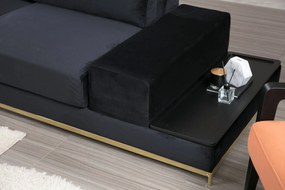 Designová sedačka Dashania 320 cm černá