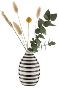 Butlers CARO Váza proužkovaná 9 cm - bílá/černá
