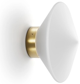 Il Fanale 292.01.ON Foam, nástěnné svítidlo, 1xE27 max 10W, mosaz/mléčné sklo, prům. 20cm, IP44