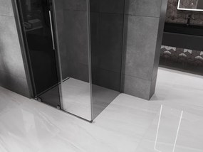Mexen Velar, sprchový kout s posuvnými dveřmi 110 x 120 cm, 8mm šedé sklo, grafit broušený, 871-110-120-41-66
