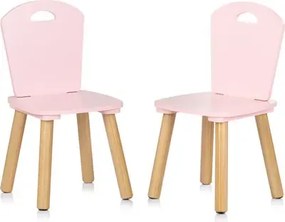 CHIPOLINO Dřevěný stolek s židlemi Pink