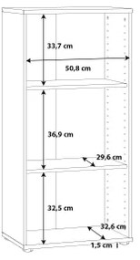 Knihovna URAN bílá