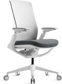 Office Pro Kancelářská ergonomická židle ROLY WHITE - síťovina Červená