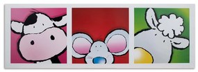 Gario Obraz na plátně Kráva, myš a jehně Rozměry: 90 x 30 cm