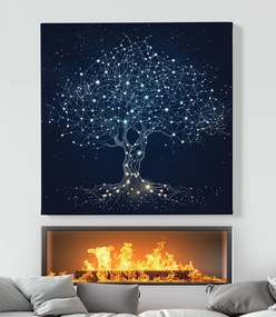 Obraz na plátně - Strom života Zářivé souhvězdí FeelHappy.cz Velikost obrazu: 100 x 100 cm