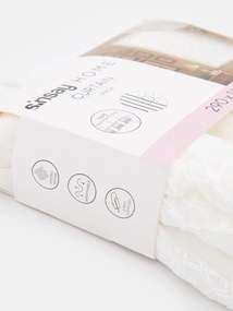 Sinsay - Záclona na řasící pásce s výšivkou sněhových vloček - bílá