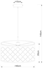 Globo 15229H - Lustr na lanku CLARKE 1xE27/60W/230V