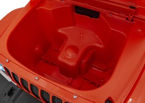 Ramiz Elektrické auto Jeep Wrangler Rubicon pro děti Oranžové + dálkové ovládání + MP3 LED rádio + EVA kola