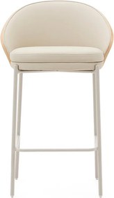 Béžová/v přírodní barvě barová židle (výška sedáku 65 cm) Eamy – Kave Home