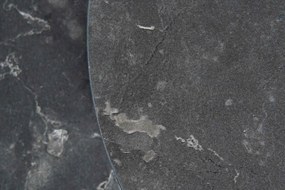 Sada kulatých odkládacích stolků Latrisha vzor černý mramor