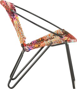 Kruhové křeslo vícebarevné chindi textil 286609