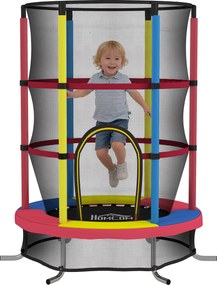 HOMCOM dětská trampolína Ø160 cm Trampolína pro děti 3–6 let se sítí pro bezpečnost, nohy ve tvaru L, vícebarevná