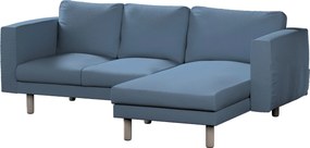 Potah na pohovku IKEA Norsborg 3-místná se šezlongem barva modrá látka pletený vzor