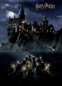 Dětská vliesová fototapeta na zed' Harry Potter a Hrad Bradavice | 182 x 252 cm | DFTDXL1975