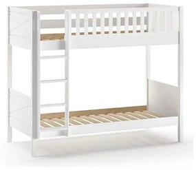 Bílá patrová dětská postel 90x200 cm Scott - Vipack