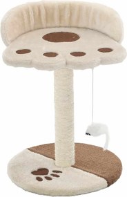 Škrabadlo pro kočky sisalové sloupky 40 cm béžové a hnědé 170543