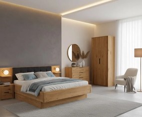 Massivo.cz Postel Orion 180x200 cm s úložným prostorem, dub masiv