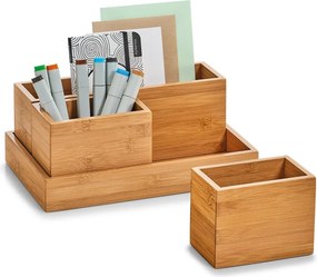 Boxy pro uskladnění, organizéry, 100% bambus - 4 ks, ZELLER
