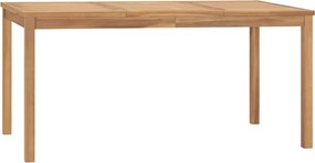 Zahradní jídelní stůl 160 x 80 x 77 cm masivní teakové dřevo 315620