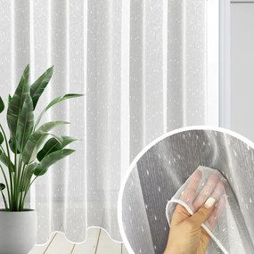 Voálová záclona Rain s olůvkem bílá metráž Ervi 163