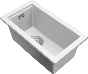 Gamma Decor 2850, 1-komorový granitový dřez 280x500x207 mm, bílá, GMA-ZLE000160