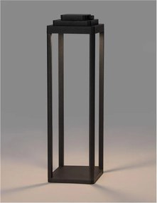 NV 9923500 Venkovní stolní lampa FIGI antracitový hliník LED 2W 3000K 5V DC 108st. IP65 dotykový vypínač / baterie / USB kabel / stmívatelné - NOVA LUCE