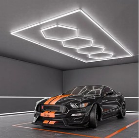 LED Stropní svítidlo LED/426W/85-265V 6500K 484x243 cm CRI 90 IP44 bílá