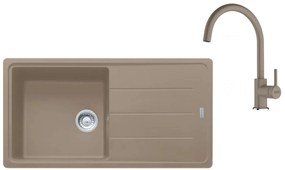 Franke - Kuchyňský set G280KA, fragranitový dřez BFG 611 a baterie FC 6018.424, kašmír 114.0700.810