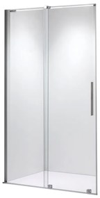 BPS-koupelny Posuvné sprchové dveře HYD-ATA-CH-A 110 chrom/transparent pro instalaci do niki - bez vaničky