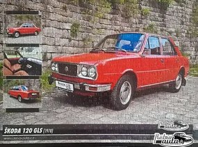 RETRO-AUTA Puzzle Škoda 120 GLS (1978) / 500 dílků / 48 × 36 cm